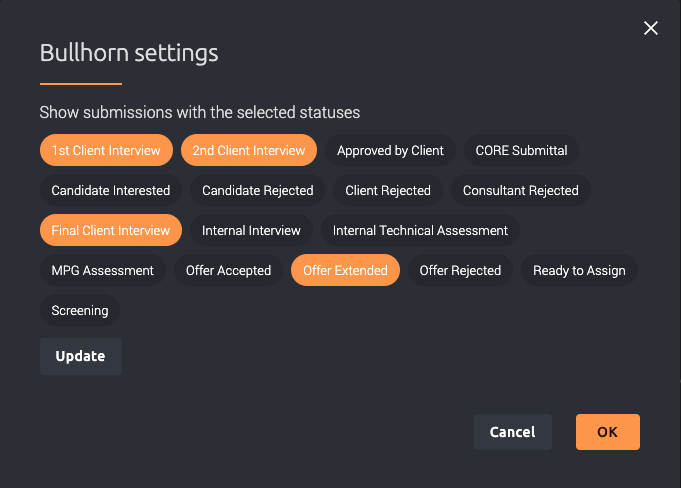 How do I configure the Bullhorn integration?