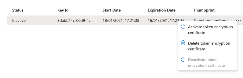 Signing and encryption SAML SSO Entra ID